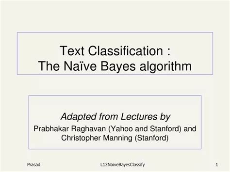 Ppt Text Classification The Na Ve Bayes Algorithm Powerpoint Presentation Id