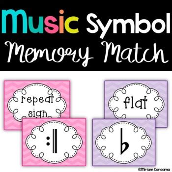 Music Symbol Memory Match By Miriam Coroama TPT