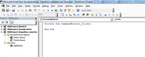 Conectar Un Formulario De VBA Con Excel TextBox