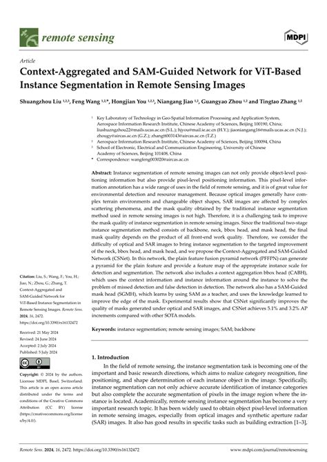 pdf context aggregated and sam guided network for vit based instance
