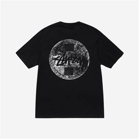 스투시 닷 스탬프 티셔츠 블랙 Stussy Kream