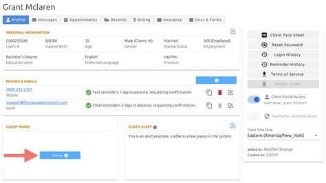 Client Alert And Memo TherapyAppointment Support Center