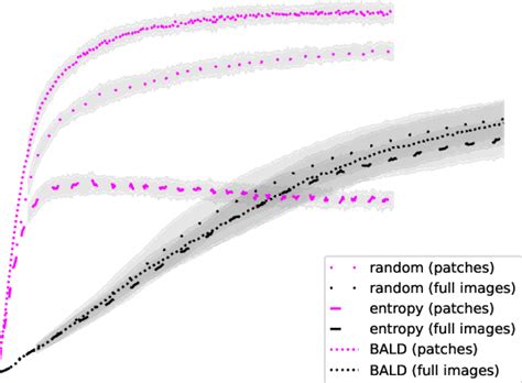 comparison between actively selecting pixels to annotate by images or