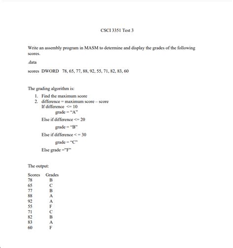 Solved Assembly Language Write An Assembly Program In C To