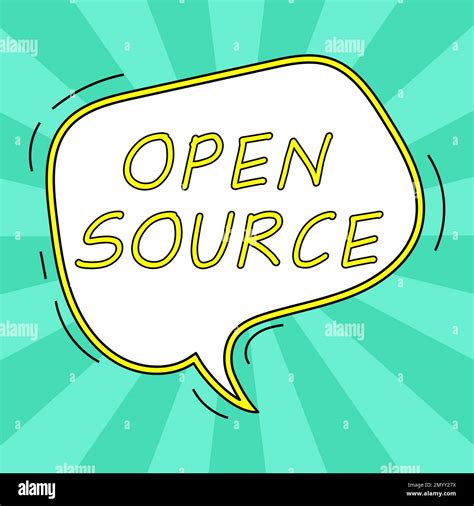 Sign Displaying Open Source Word For Denoting Software Which Original
