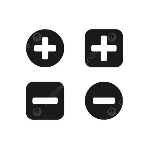 Icon Set Featuring Symbols For Adding Removing Deleting And Closing
