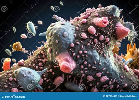 Macro Virus And Bacteria In A Human Body Stock Illustration Illustration Of Illness Virus