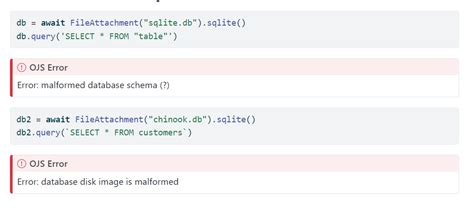Quarto With Sqlite Does Not Seem To Be Working · Issue 3163 · Quarto