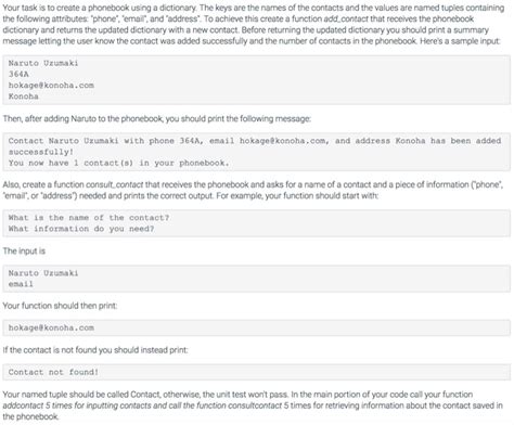 Solved Your Task Is To Create A Phonebook Using A Chegg Com