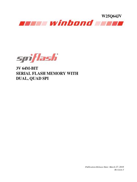 25q64jvsiq Serial Flash Memory Pdf Flash Memory Input Output
