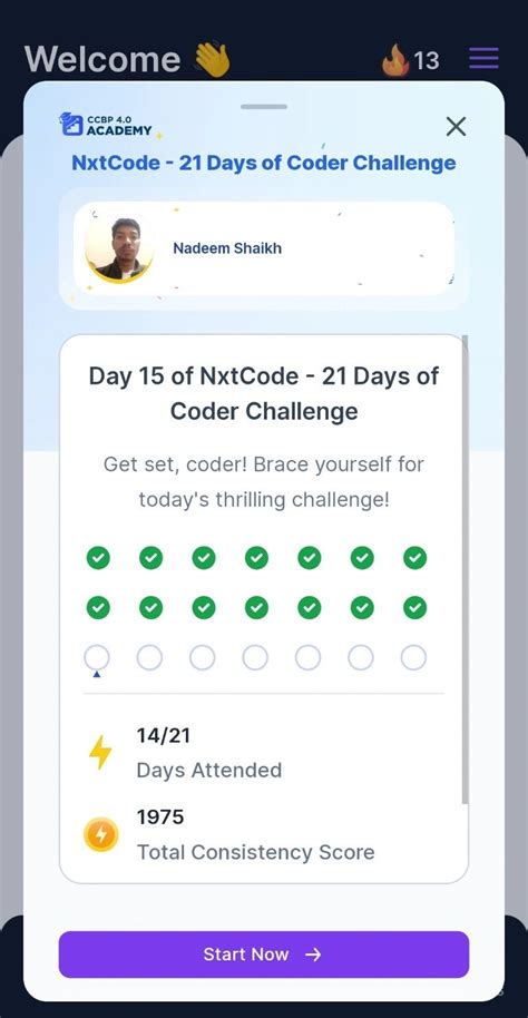 Nadeem Shaikh On Linkedin I Completed With The 14 Days Coder