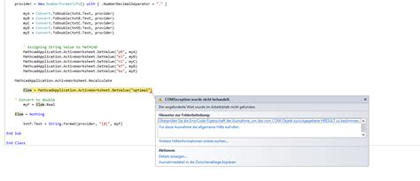 Vbnet For Setvalue And Getvalue With Comexception Ptc Community