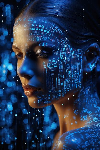 Premium Photo A Woman With Glowing Face