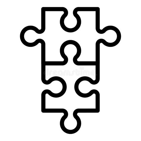 Puzzle Assemble Icon Outline Style Stock Vector Illustration Of Absence Idea 158699676