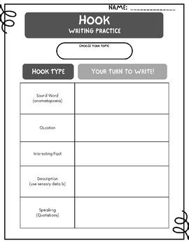 4th Grade Writing Hooks And Grabbers Which Of These Is Not A Worksheets Library