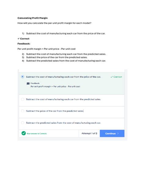 Calculating Profit Margin How Will You Calculate The Per Unit Profit
