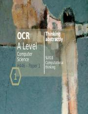 Understanding Abstraction in Computational Thinking | Course Hero