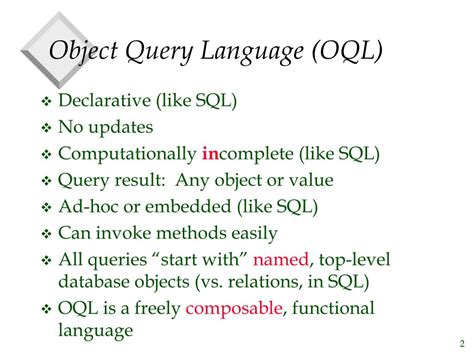 Ppt Object Database Queries Oql Powerpoint Presentation Free Download Id4654036