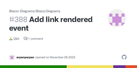 Add Link Rendered Event · Blazor Diagrams Blazordiagrams · Discussion