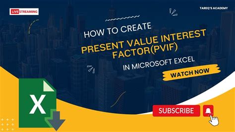 How To Create Present Value Interest Factor PVIF Table In Excel Sheet YouTube