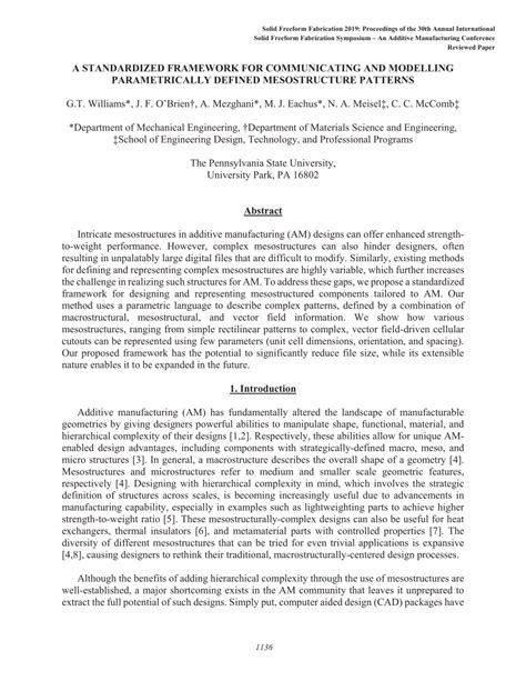 pdf a standardized framework for communicating and modelling