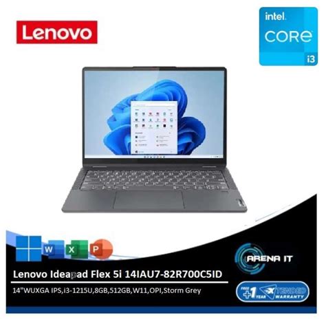 Jual Lenovo Ideapad Flex I Iau R C Id Wuxga Ips I U Gb Gb W Opi Storm Grey