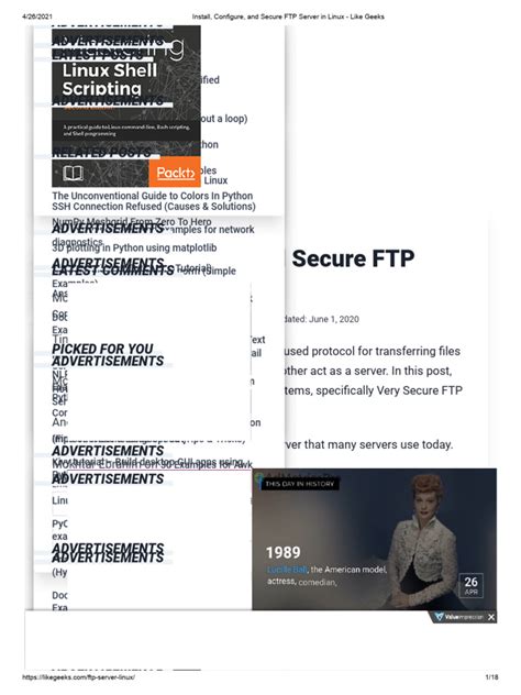 install configure and secure ftp server in linux like geeks pdf