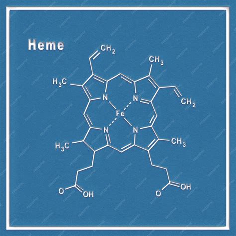 Premium Photo Heme Molecule Structural Chemical Formula On A White