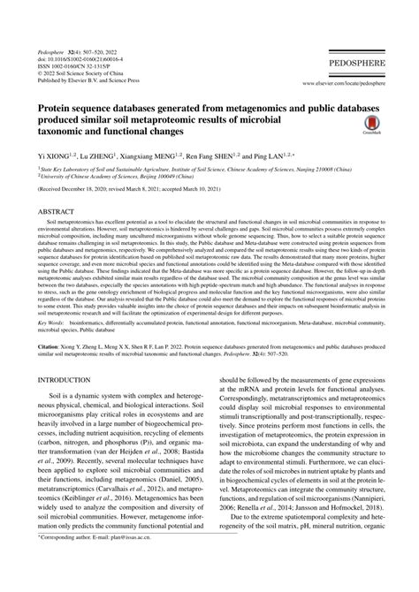 pdf protein sequence databases generated from metagenomics and public