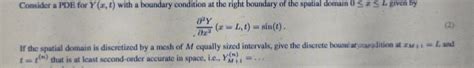 solved consider a pde for y x t ﻿with a boundary condition