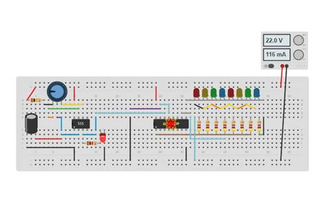 circuit design led chaser tinkercad