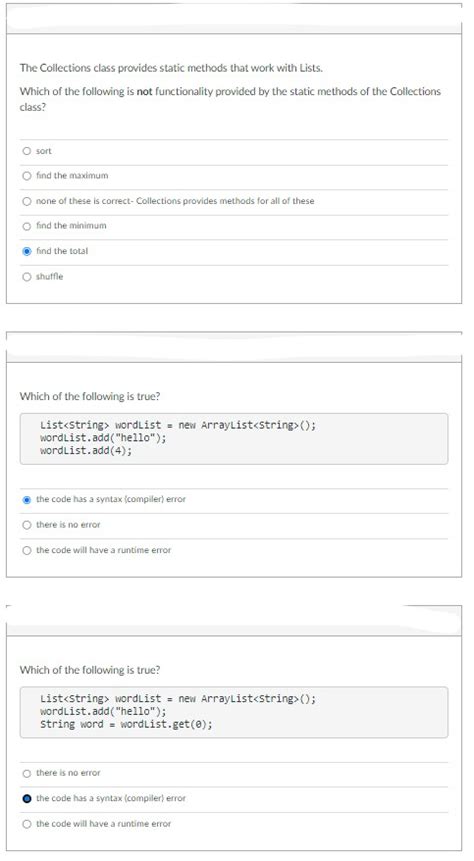 Solved The Collections Class Provides Static Methods That Chegg