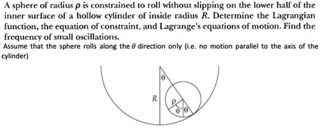 solved a sphere of radius ρ ﻿is constrained to roll without