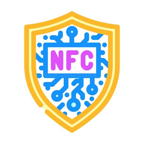 Nfc Security Technology Color Icon Vector Illustration Stock Illustration Illustration Of