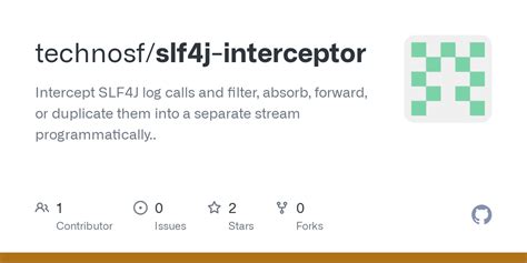 github technosf slf4j interceptor intercept slf4j log calls and
