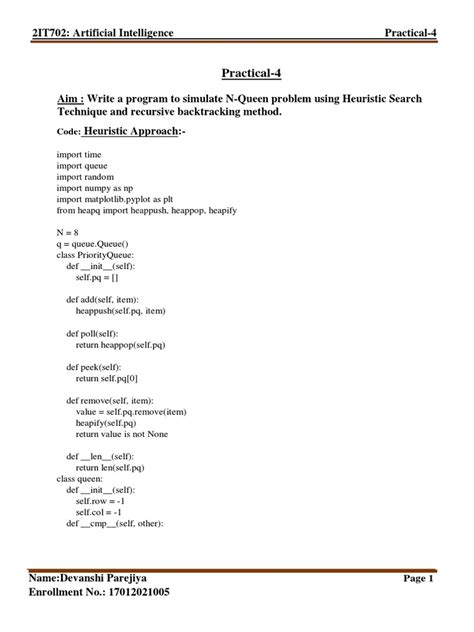 practical 4 2it702 artificial intelligence practical 4 pdf