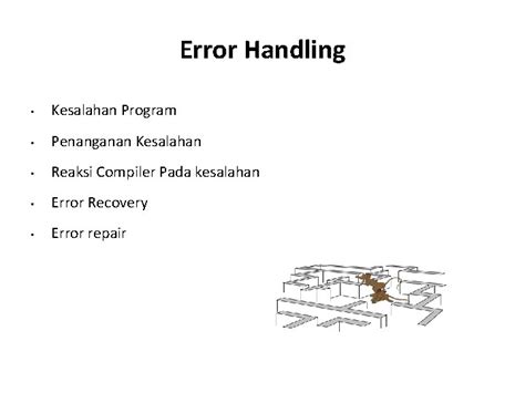 cara penanganan kesalahan error handling kesalahan program penanganan
