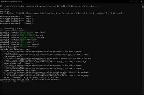Error Downloading Again · Issue 51 · Alzamer2crunchyroll Xml Decoder