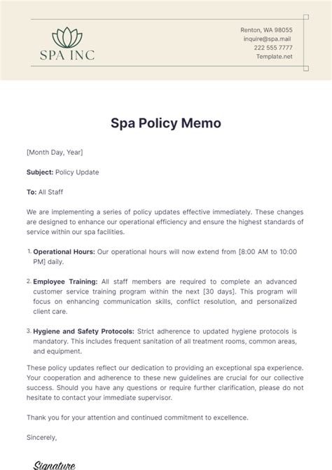 Free Sample Memo For Compliance Template To Edit Online
