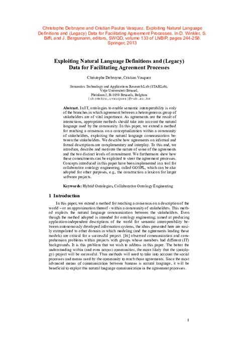 pdf exploiting natural language definitions and legacy data for