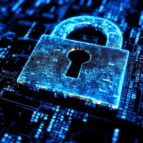 A Digital Lock Protecting Personal Information On A Computer Screen Premium Ai Generated Image