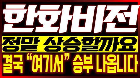 한화비전 주가전망 정말 상승 할까요 결국 여기서 승부 나옵니다 한화인더스트리얼솔루션즈 한화비전 한화