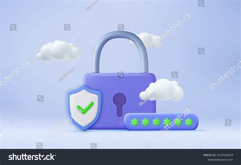 3d Security Shield Lock Check Mark Stock Illustration 2155581819 Shutterstock