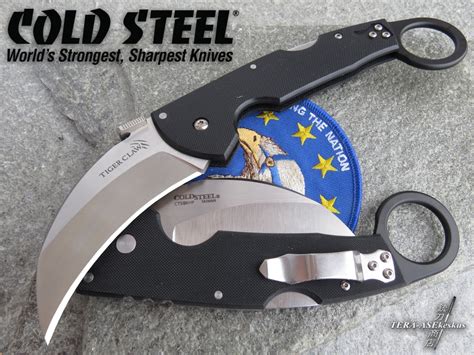Kääntöveitsi - Cold Steel Tiger Claw, G-10 kahva, Tri-Ad lukitus