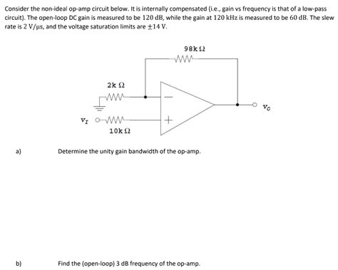 Solved Consider The Non Ideal Op Circuit Below It Is Chegg