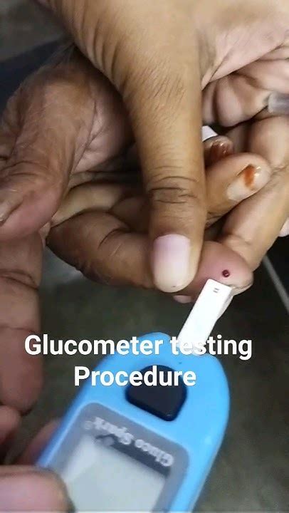 Glucometer Testing Procedure Sugar Kaise Check Kiya Jata Hai Viral Shorts Shorts Feed