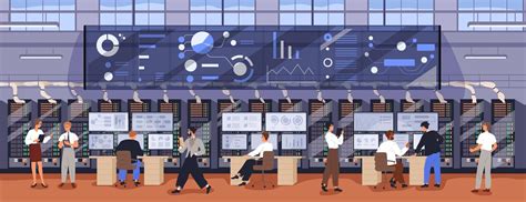 premium vector big data control and analytics center information