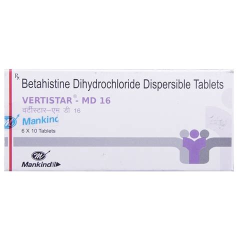 Vertistar Md 16mg Tablet Price Uses Side Effects Composition