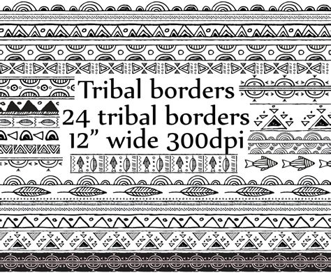 Tribal Border Clipart Tribal Clip Art Doodle Tribal Border Tribal