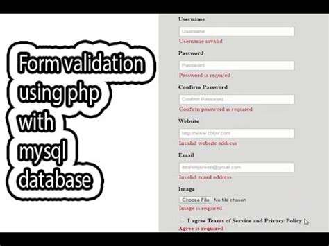 Form Validation Using Php With Mysql Database PART ONE Form Validation In Php Bangla Tutorial